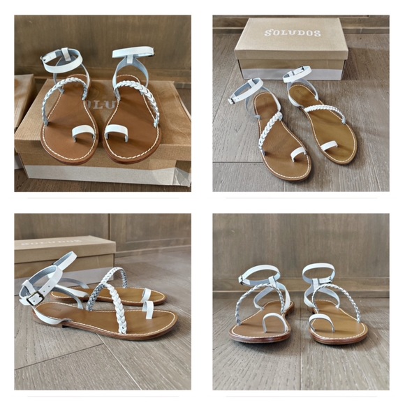 Soludos | Shoes | Soludos Madrid Strappy Leather Sandal In White | Poshmark